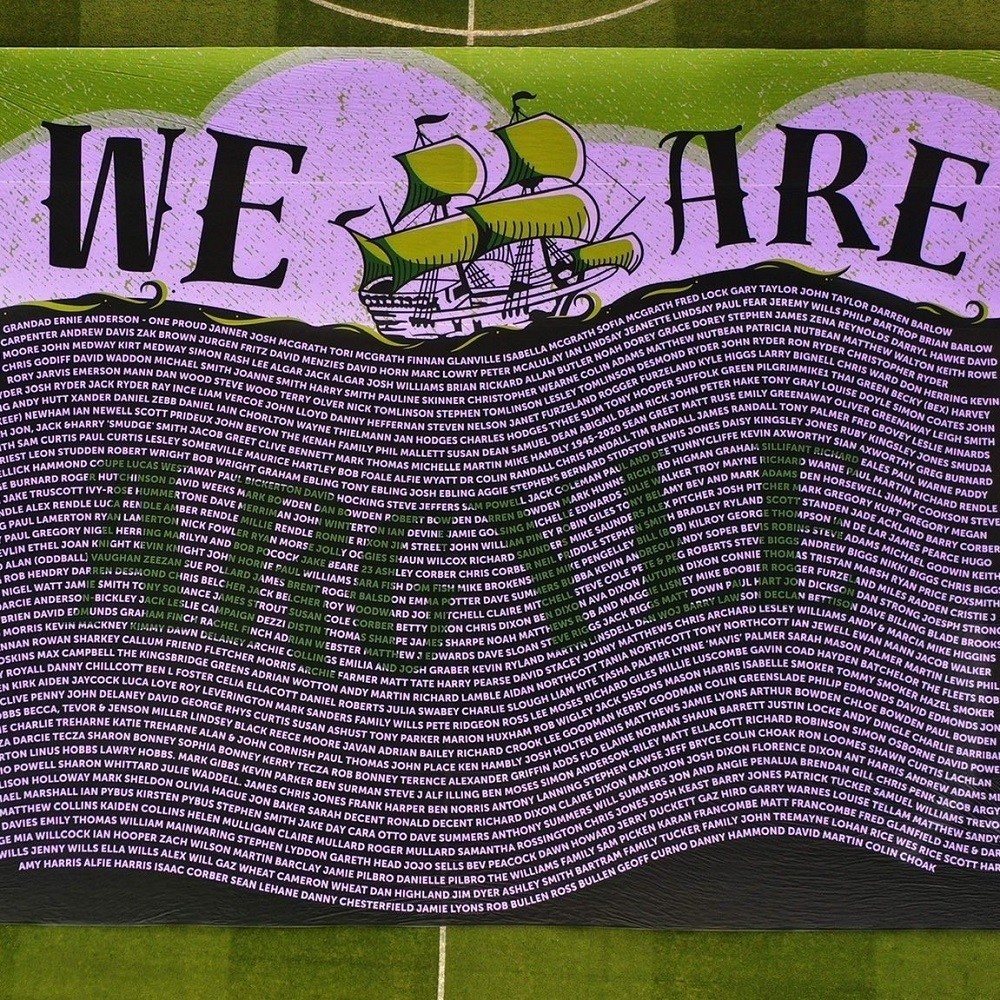 Custom Size Crowd Surfer Flag | footballflags.co.uk