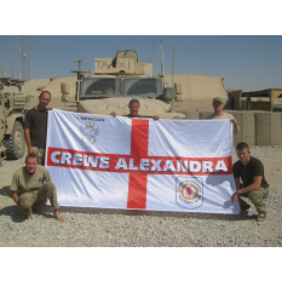 10ft x 5ft (3.05m x 1.52m) Custom Football Flag | footballflags.co.uk