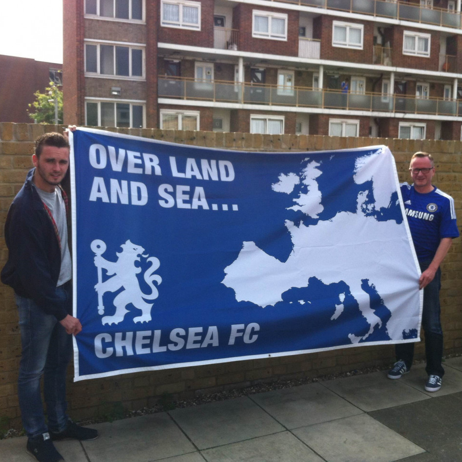 8ft x 5ft (2.44m x 1.52m) Custom Football Flag | footballflags.co.uk
