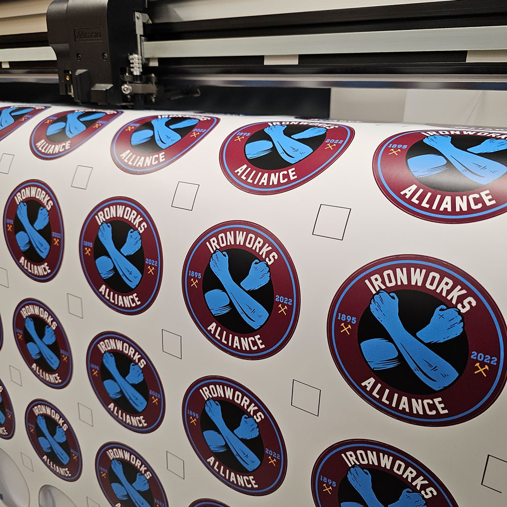 10cm Round PVC Free Waterproof Stickers | footballflags.co.uk